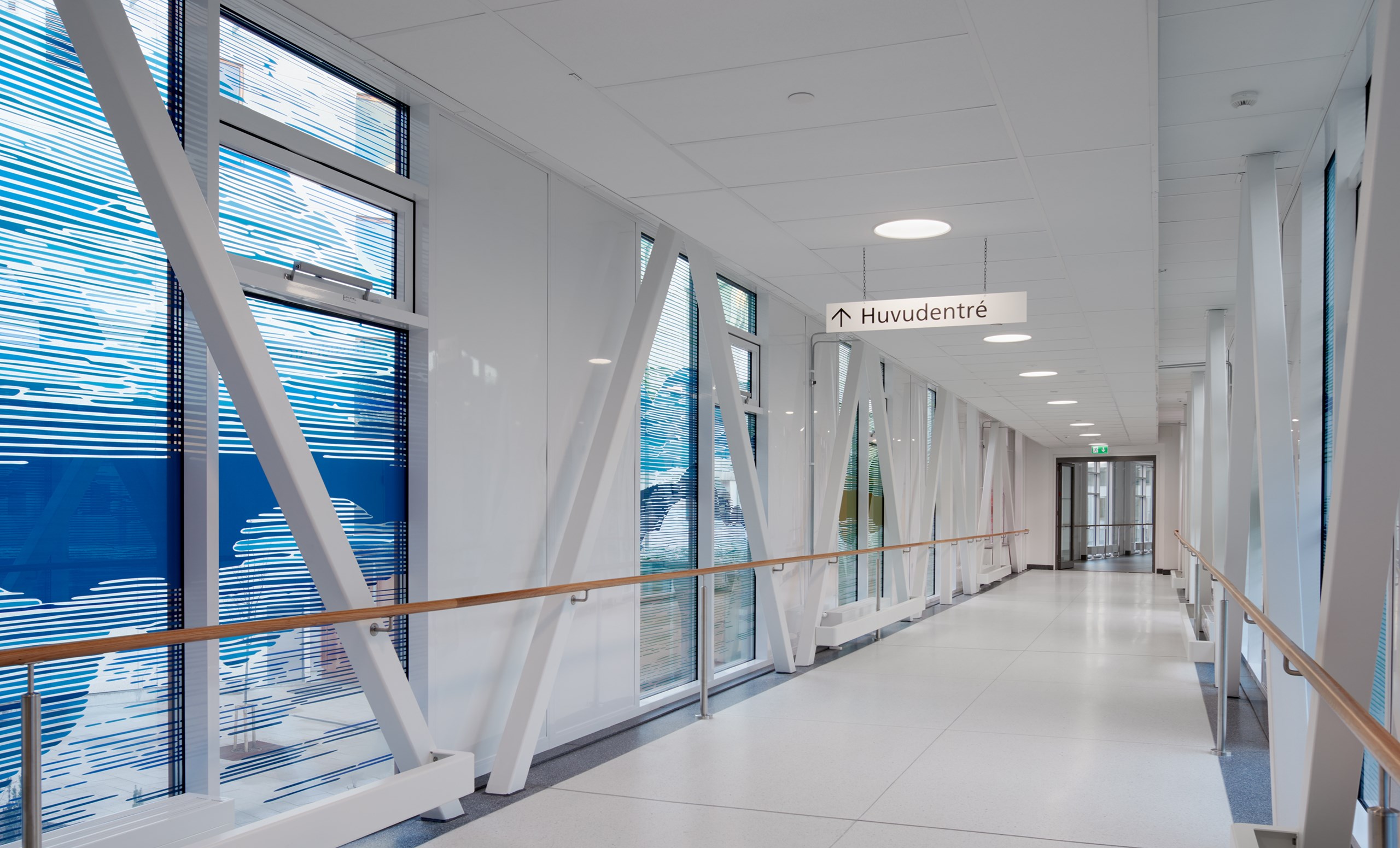 Insynsskydd på glas - Kungälvs sjukhus